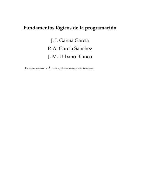 Fundamentos lógicos de la programación | META | uDocz
