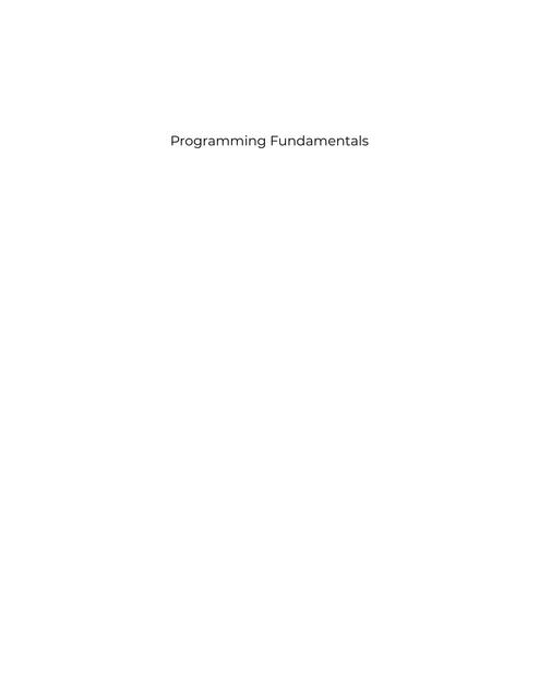 Programming Fundamentals Kenneth Leroy Busbee Dave | META | uDocz