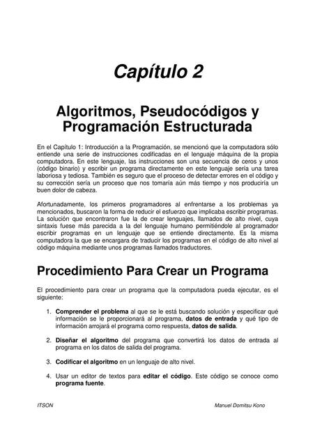Algoritmos Pseudocódigos y Programación Estruct | META | uDocz