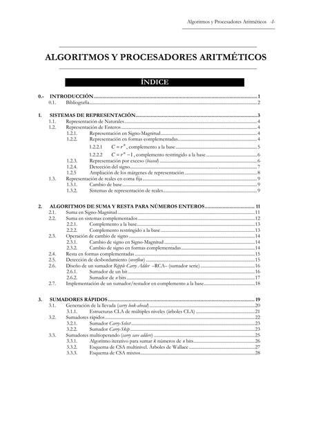 Algoritmos y presentadores aritméticos | META | uDocz