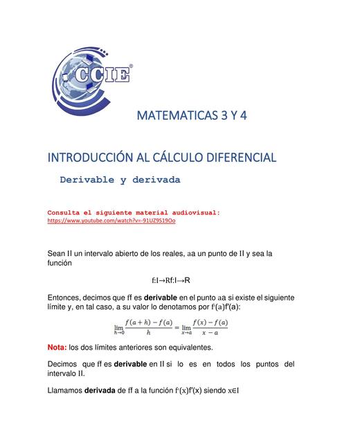 Introducción al cálculo diferencial Artículo | META | uDocz
