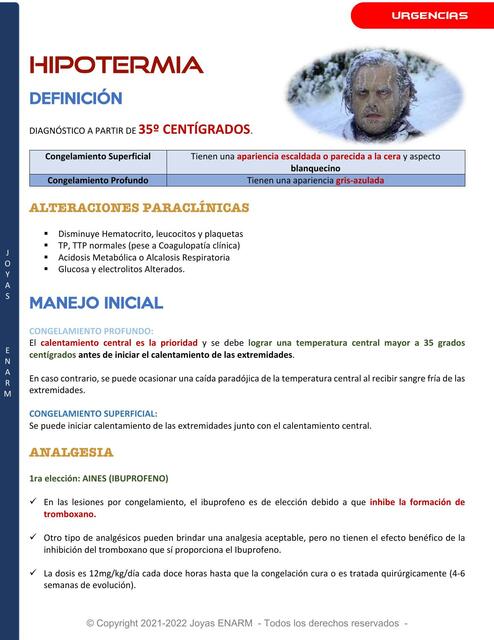 Hipotermia | Dr. Cito | uDocz