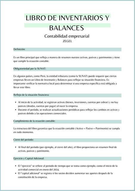 LIBRO DE INVENTARIOS Y BALANCES Contabilidad empre | Luna | uDocz