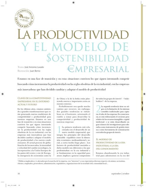 La productividad y el modelo de sostenibilidad | META | uDocz