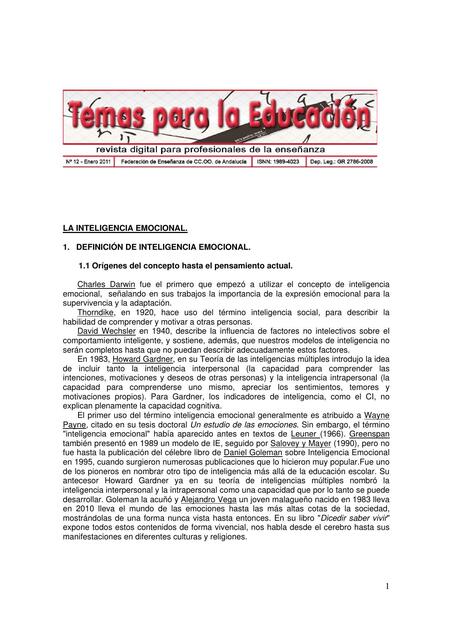 La inteligencia emocional | META | uDocz