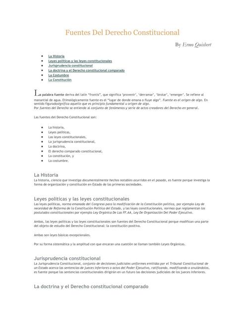 Fuentes Del Derecho Constitucional | META | uDocz