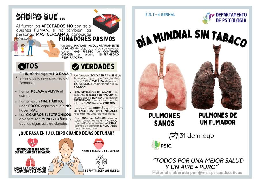 DIPTICO DIA MUNDIAL SIN TABACO pdf | ANGIE MARIA PERICHE GALDOS | uDocz