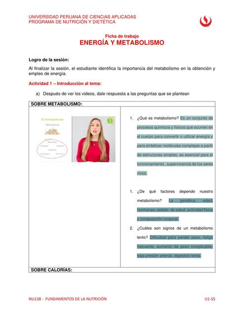 FT NU138 U1 S5 EnergiIa y metabolismo 3 | Shantal | uDocz