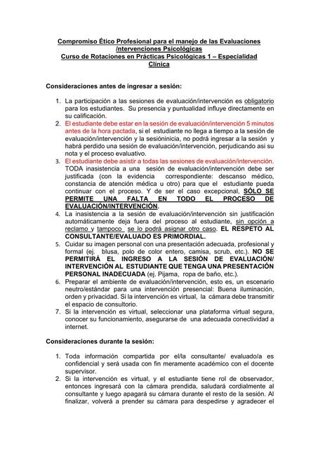 Compromiso Ético Profesional para el manejo de Con | Elizabeth | uDocz