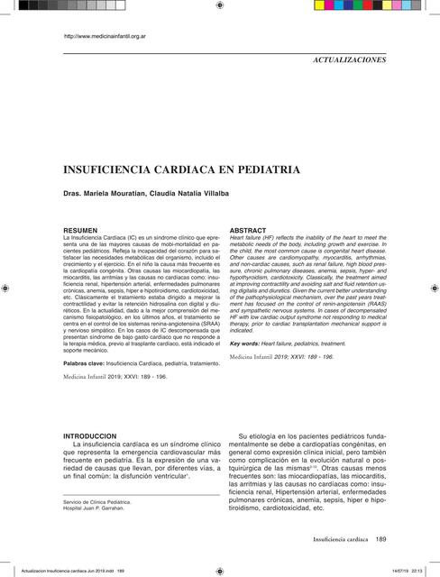 Insuficiencia cardiaca en pediatría | META | uDocz