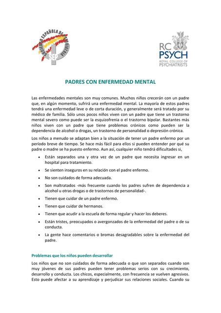 Padres con enfermedad mental | META | uDocz