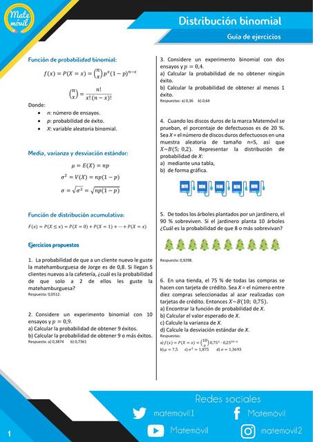 Distribucion binomial ejercicios propuestos en PDF | CALIB ELI | uDocz