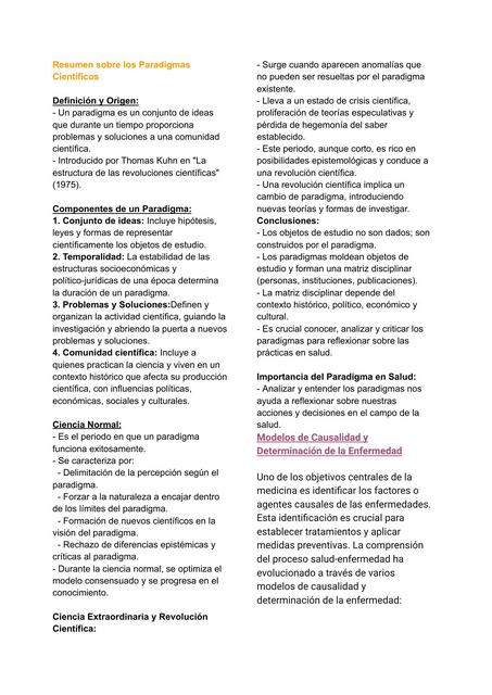 Resumen sobre los Paradigmas Científicos | Victoria Godoy | uDocz