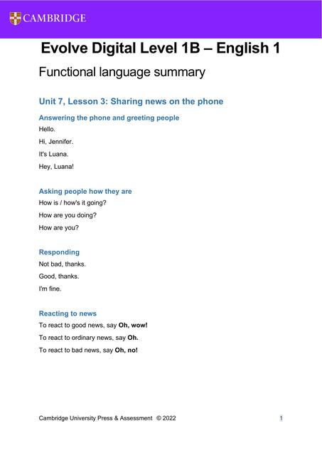 Unit 7 E1 Functional language | Jose | uDocz