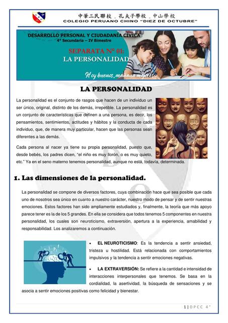 La personalidad | Fabiola | uDocz