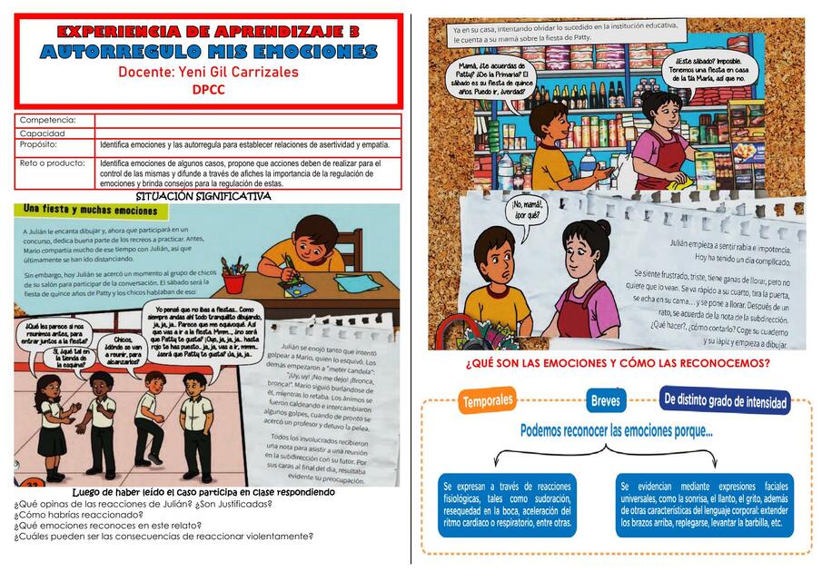 AUTORREGULA MIS EMOCIONES | Zero | uDocz