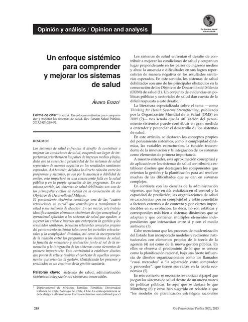 Un Enfoque Sistémico Para Comprender Y Mejorar Los Giselle Udocz