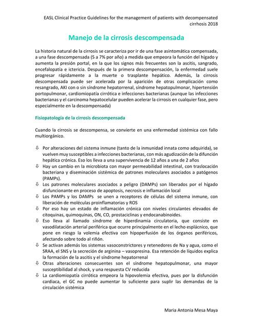 Cirrosis descompensada | Cristhian | uDocz