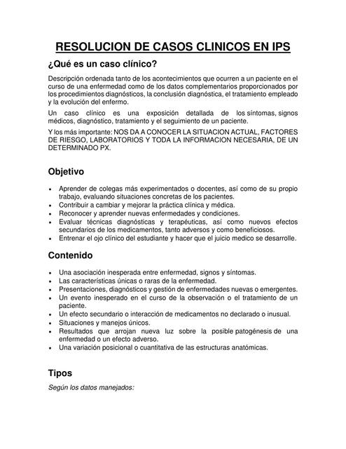 Caso Clinico Completo - vrogue.co Caso Clinico Completo - vrogue.co