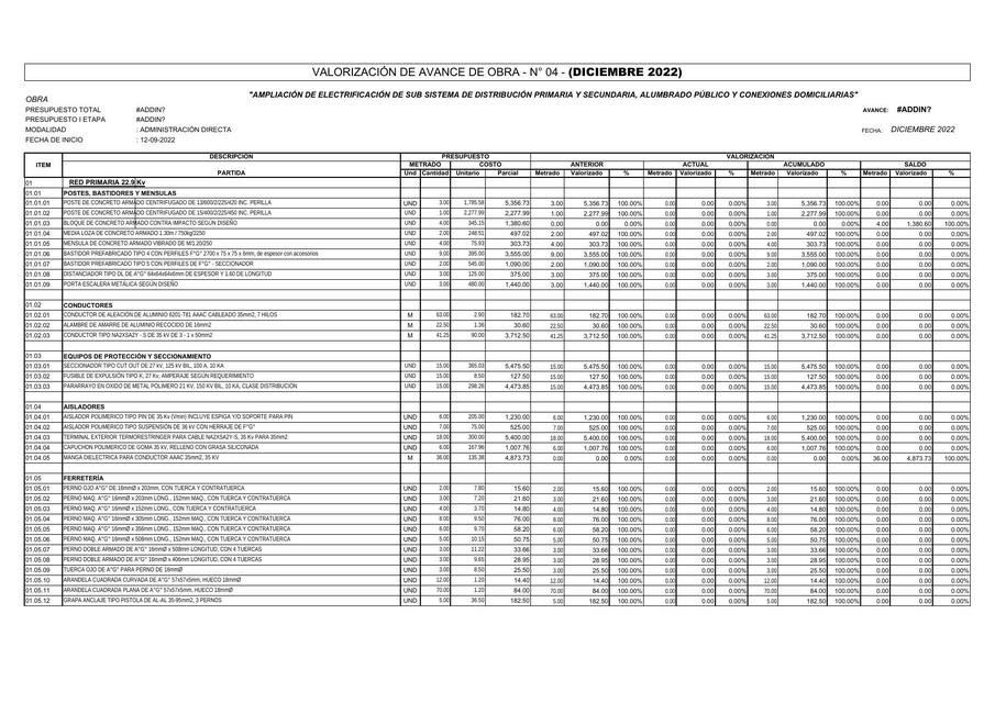 4 VALORIZACION DICIEMBRE | JAVIER ROJAS FLORES | uDocz