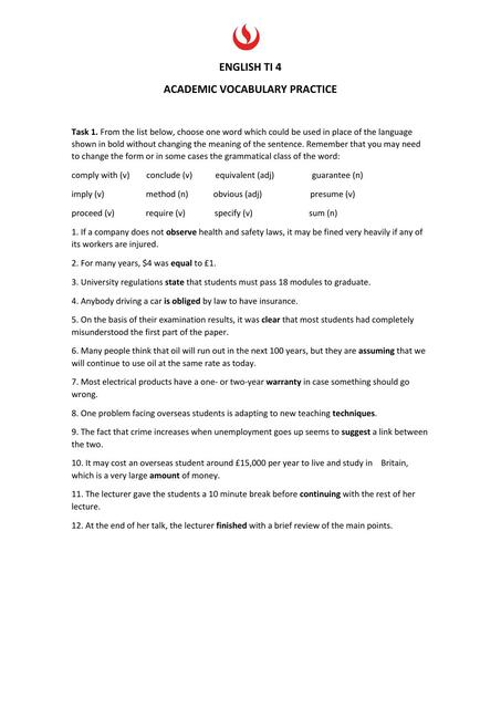 Academic Vocabulary 1 | bubu | uDocz