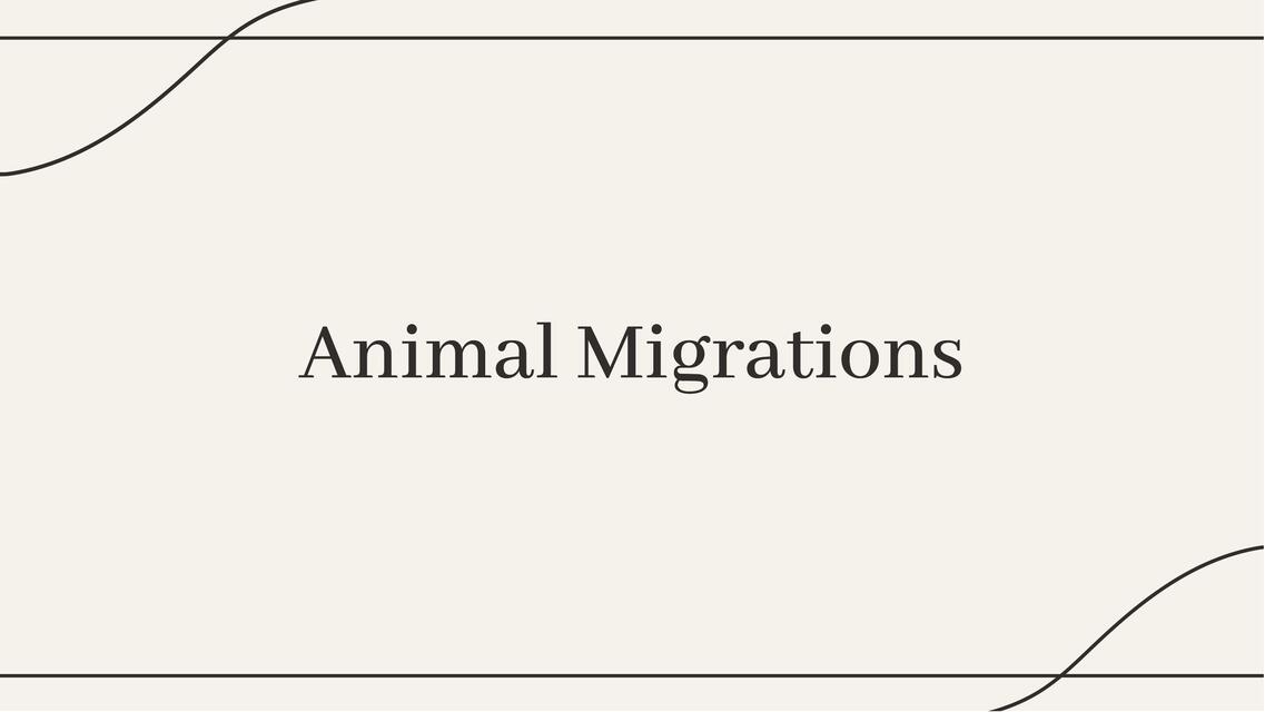 Animal Migrations | Mauricio | uDocz