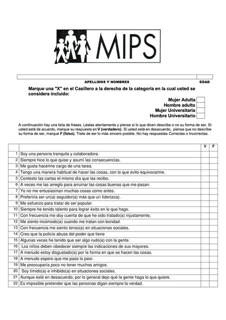 Cuadernillo preguntas Mips formato Word | JOSE HECTOR RAFAEL | uDocz