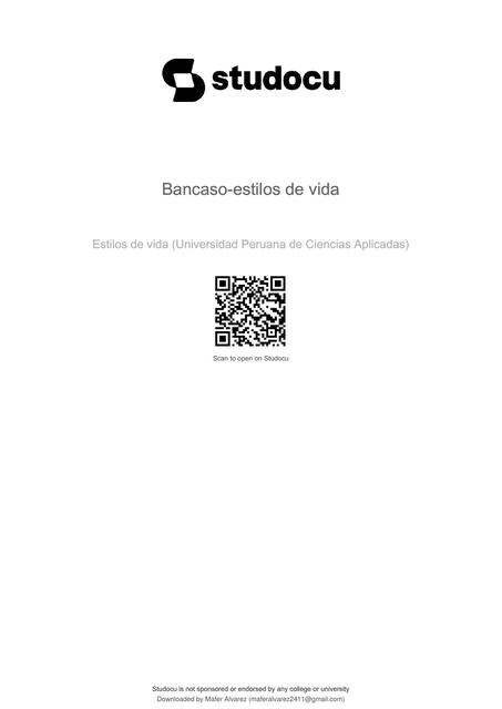 bancaso estilos de vida | Mafer Alvarez | uDocz