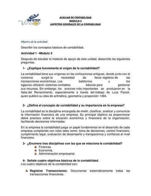 Conceptos básicos de la Contabilidad. | Lesly | uDocz