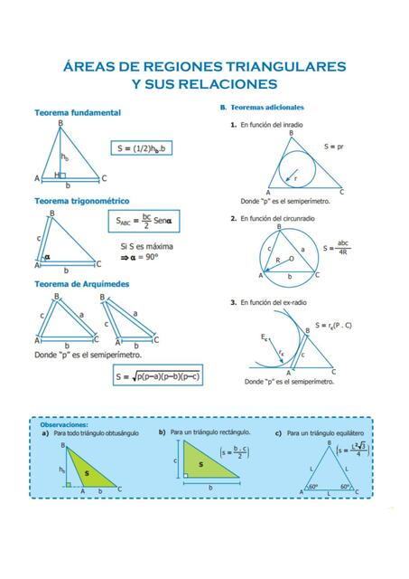 Áreas de regiones triangulares Geometria | César | uDocz