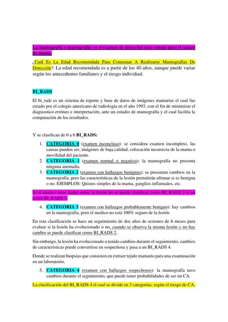 mamografia | EDWIN MUÑOZ | uDocz