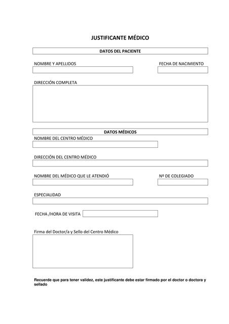 Justificante Medico | Gaby | uDocz