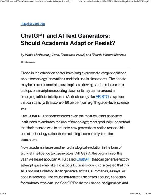 ChatGPT and AI Text Generators Should Academia Ada | | uDocz