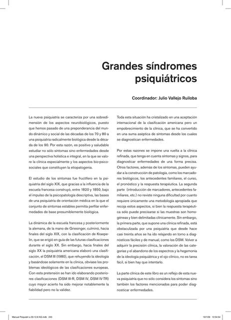 Flashcards de Grandes sindromes psiquiatricos | Por Actualidades en Psiquis | uDocz