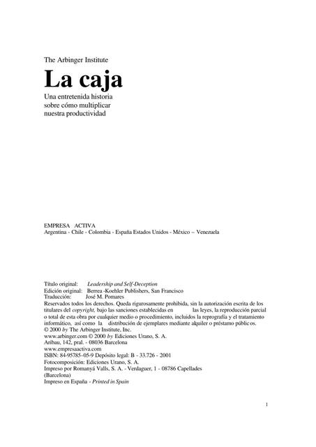 LIBRO LA CAJA | libros pdf | uDocz