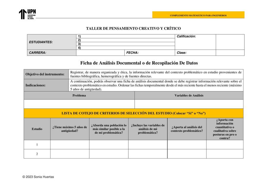 Taller de pensamiento creativo y crítico | Dayana | uDocz
