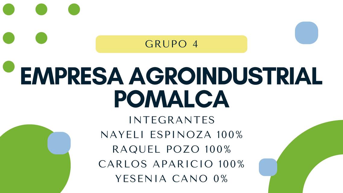 Agroindustrial Pomalca S A A | Carlos Fernando | uDocz