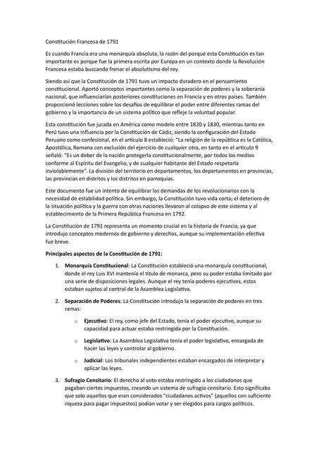 Constitucion Francesa de | Alexander | uDocz