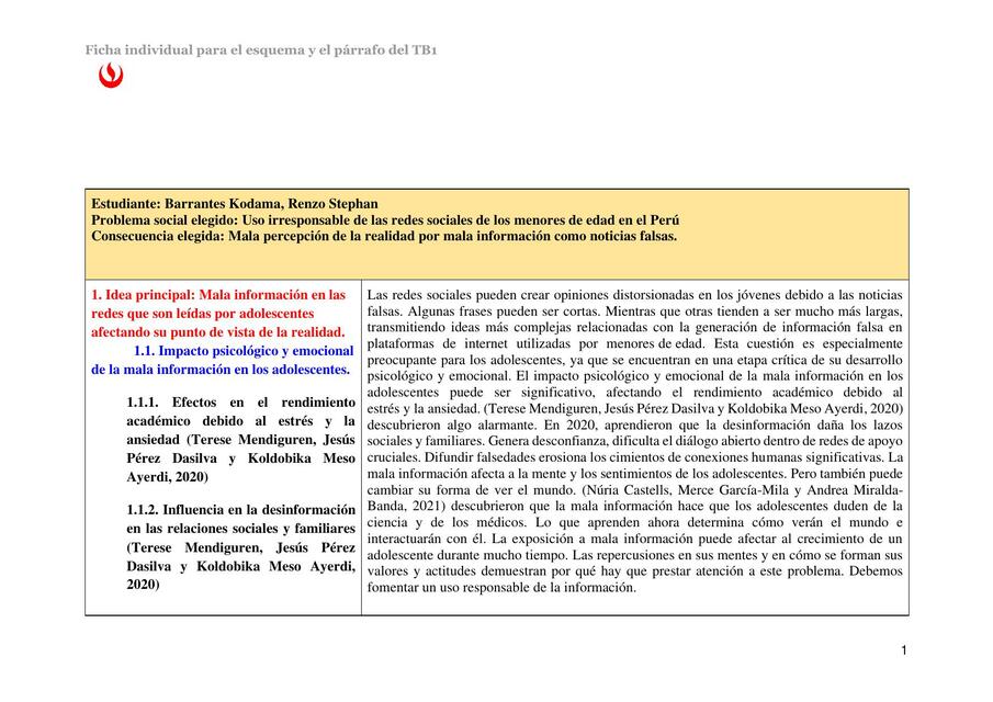 TB1 RenzoBarrantes IX1D | Sebastian Ibañez | uDocz