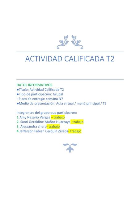 T2 complementos de Matematicas Grupo 12 | amy | uDocz