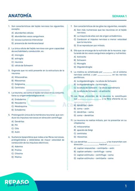 Semana 1 Anatomía 1 | Karen | uDocz