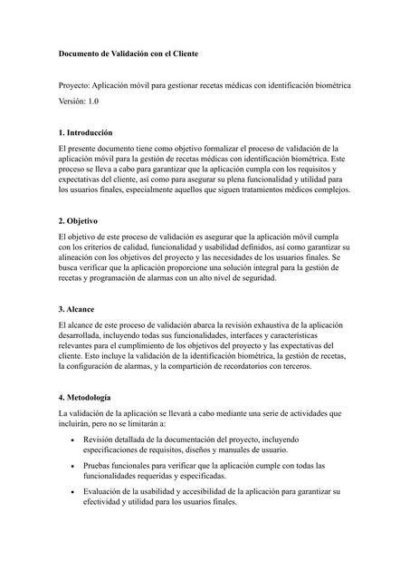 archDocumento de Validacin con el Cliente | william | uDocz