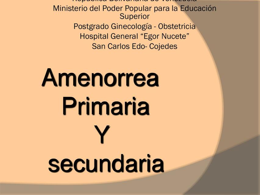 amenorrea primaria y secundaria doc | Carmen | uDocz