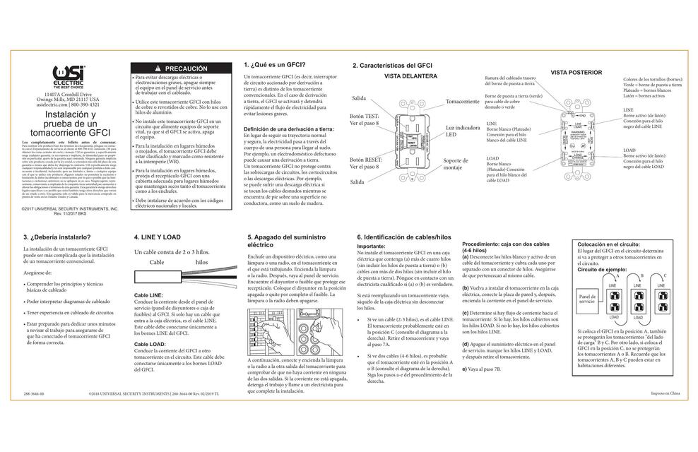 Installing And Testing GFCI Outlets Spanish | Jennyfher | uDocz
