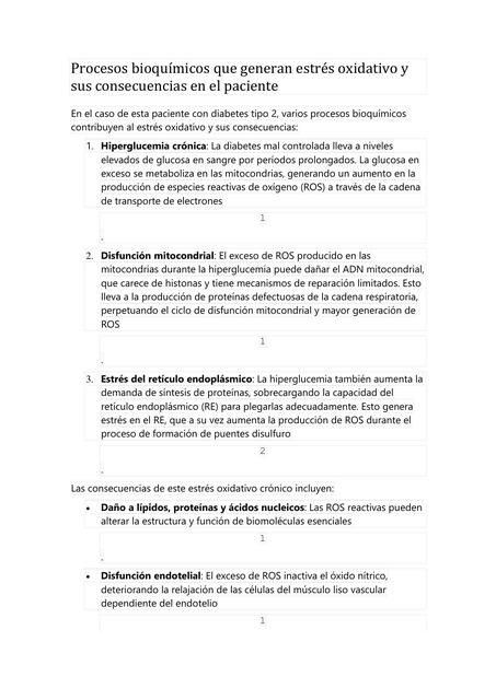 Procesos bioquímicos que generan estrés oxidativo | Yukio | uDocz