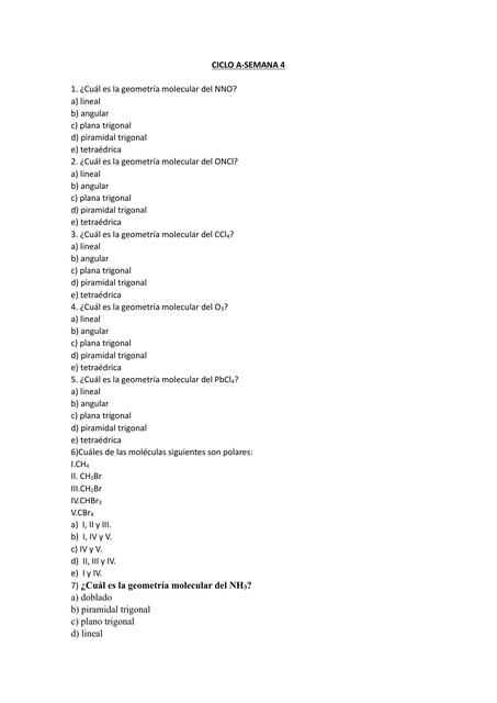 EJERCICIOS PARA PRACTICA SEMANA 4 | Tiroxina Med | uDocz