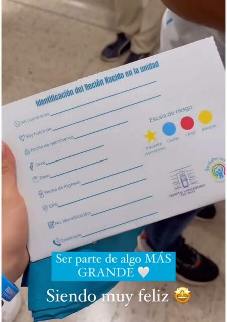 Tarjeta de dentificación del recién nacido | Enfermero Isaias Rivas | uDocz