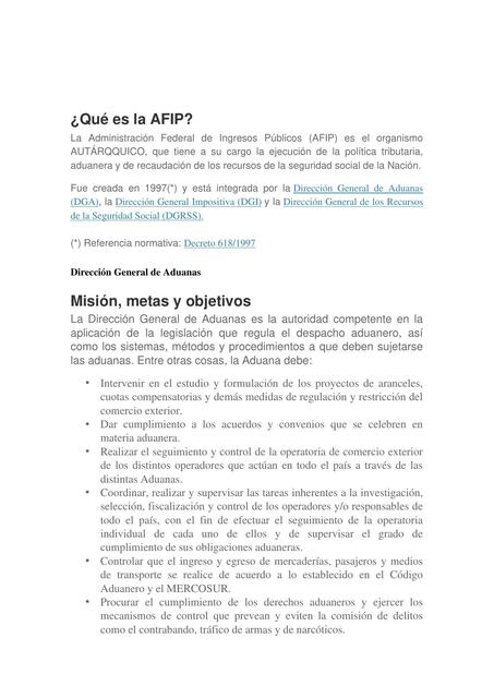 AFIP DGA DECRETO N | Sandra Lezcano | uDocz