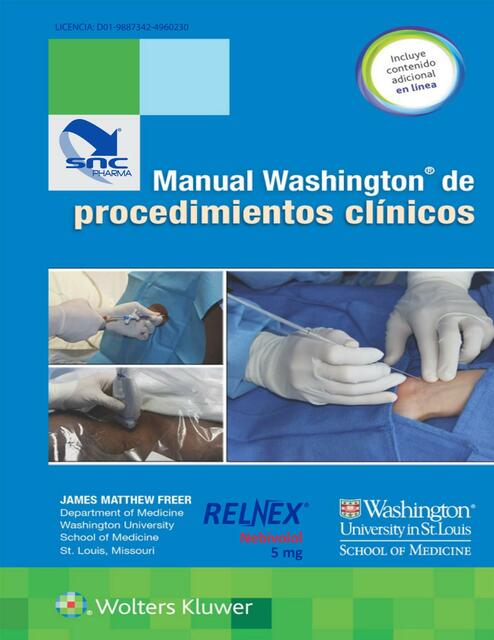 Manual Washington procedimientos clínicos 1 ed Mat | Marlene Olinda ...