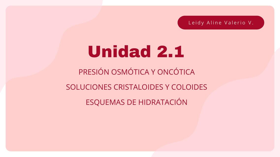 Presión osmótica y oncótica soluciones cristaloides y coloides | Naru ...